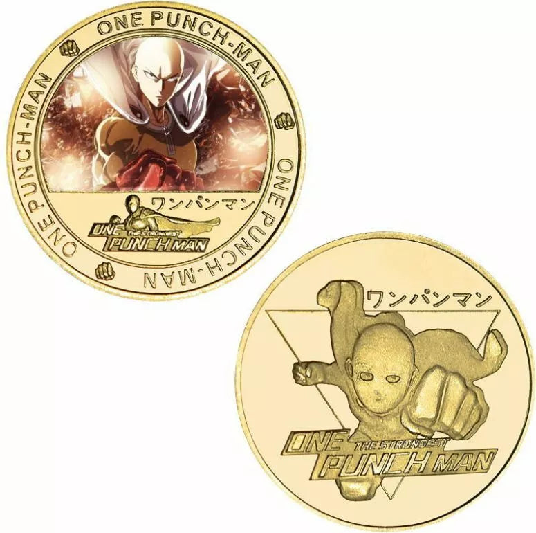 One Punch Man Saitama Gold Coin — Adilsons
